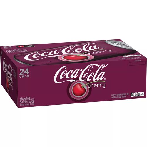 Coca Cola Cherry Cola Soda - 24-Pack of 12 oz Cans