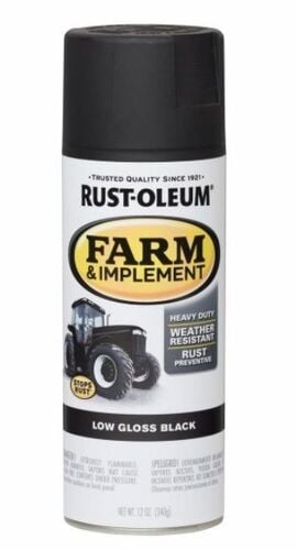 Rust-Oleum Farm & Implement Low Gloss Black Spray Paint (12 Oz)
