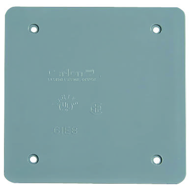 Cover Box Sq Pvc 2G Blank Gray